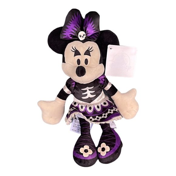 Disney | Toys | Disney Halloween Minnie Mouse Skeleton Dress Plush ...